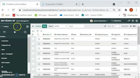 How To Create A Problem In Servicenow Youtube