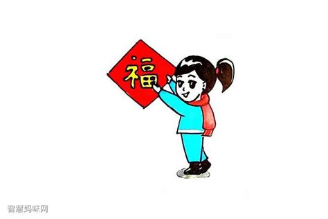 芭比公主拿春联简笔画 天马图吧