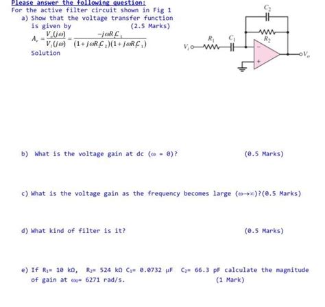 Solved Please Answer The Following Question For The Active