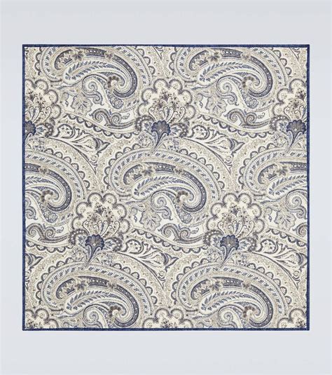 Brunello Cucinelli Paisley Silk Pocket Square Brunello Cucinelli