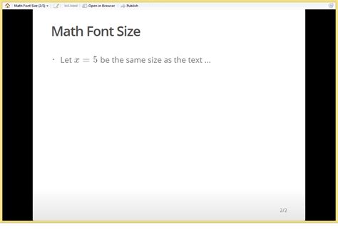 R Render Font Size Of Maths In Rmarkdown Slides When Viewed In Then Rstudio Viewer Stack