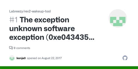 The Exception Unknown Software Exception 0xe0434352 Occured In The