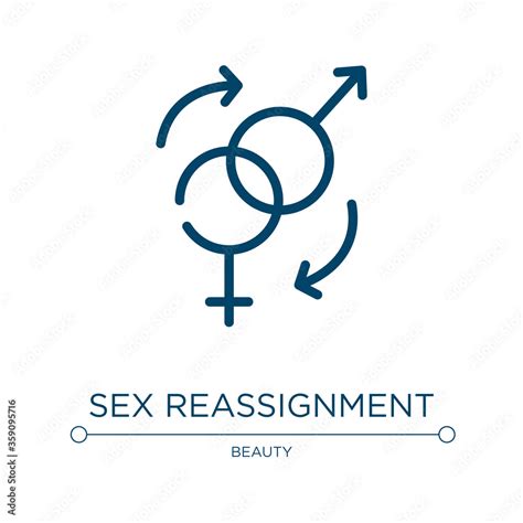 Sex Reassignment Icon Linear Vector Illustration From Plastic Surgery Collection Outline Sex
