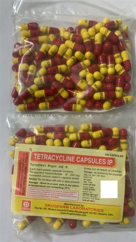 Generic Tetracycline Hydrochloride Capsule Ip Mg At Rs Pack In Jhajjar