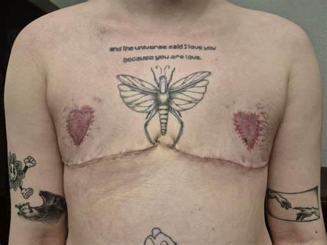 Heart Shaped Breast Tattoo