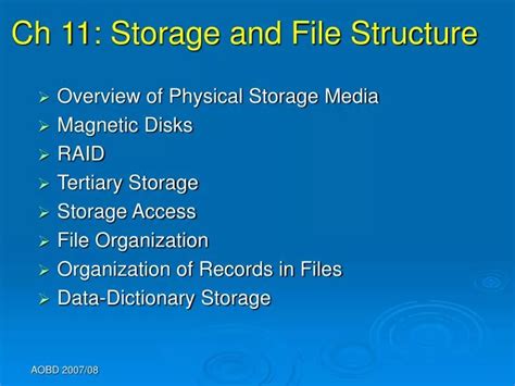 PPT Ch 11 Storage And File Structure PowerPoint Presentation Free Download ID 3839276