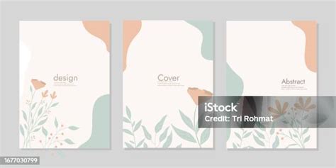 손으로 그린 꽃 장식이 있는 추상적인 책 표지 모형 레이아웃 디자인 A4 크기 노트북 플래너 브로셔 책 카탈로그용 문자에 대한 스톡 벡터 아트 및 기타 이미지 Istock