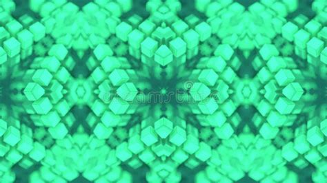 Moving Kaleidoscopic Pattern Of Rectangular Shapes 3d Rendering Loop