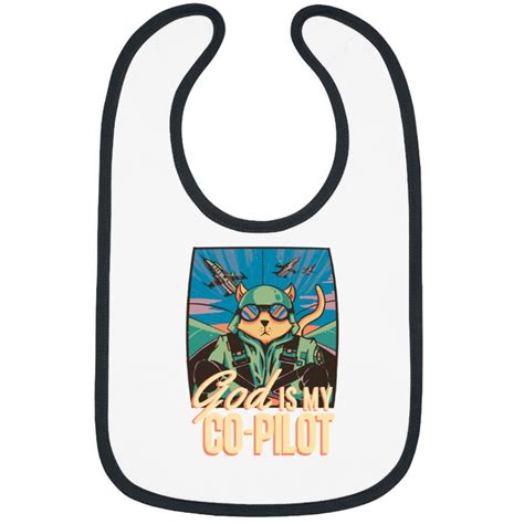 Cats God Is My Copilot Cat Assistant Pilot Airplanes Bibs Sold By