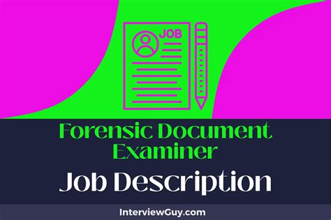 Forensic Document Examiner Job Description [updated For 2025]