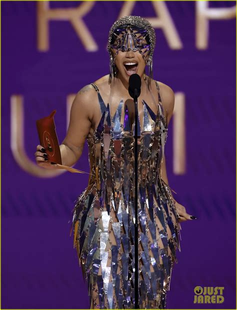 Cardi B Honors Late Designer Paco Rabanne While Presenting Best Rap Album To Kendrick Lamar At