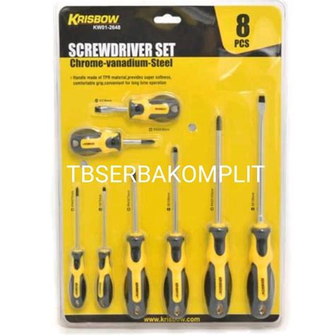 Jual Set Obeng Krisbow Screwdriver Set 8pcs Kw0102648 Screw Driver 8