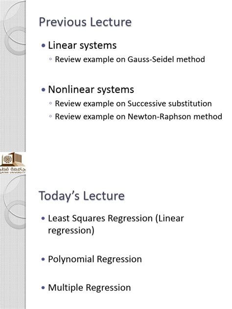 Geng 300 Lecture 09 Curve Fitting 1 Pdf Regression Analysis