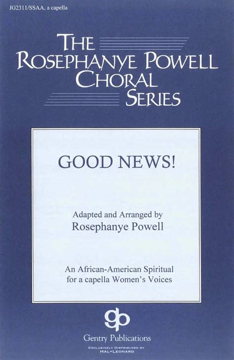 Good News Sassassaa Rosephanye Powell Rosephanye Powell
