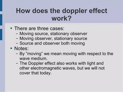 Doppler Effect With Math Odp
