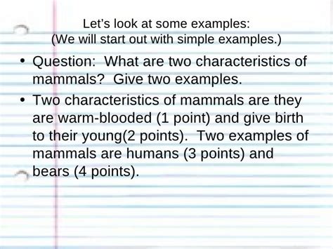 Short Answer Response Template