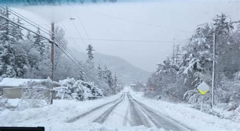 Unusual Weather Continues In Haines Alaska With First Snowfall Of The