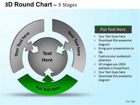 PowerPoint Design Slides Strategy Round Process Flow Chart Ppt Template