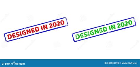 Designed In 2020 Bicolor Rough Rectangular Seals With Corroded Textures