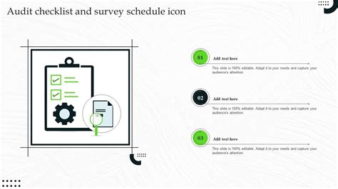 Audit Checklist And Survey Schedule Icon PPT Sample
