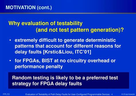 PPT Evaluation Of Testability Of Path Delay Faults For User Configured Programmable Devices