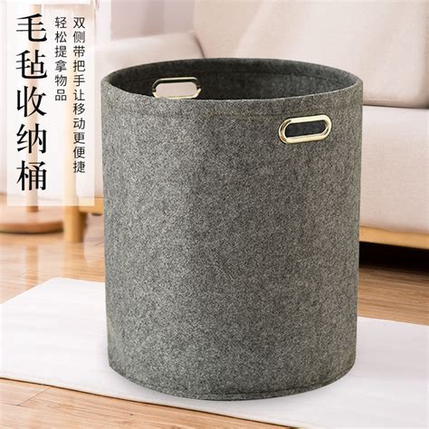 跨境毛毡收纳桶北欧简约家居整理收纳筐大容量可折叠脏衣篓可定制 阿里巴巴