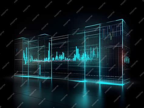 Premium Ai Image Stock Data Statistic Database Hologram Generative Ai