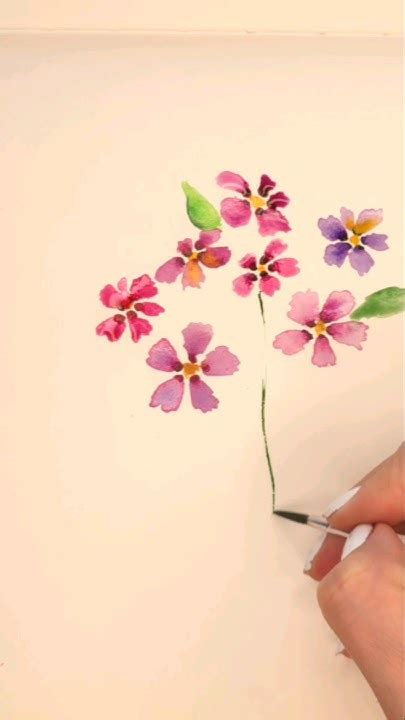 დახატე ყვავილი მარტივად ხატვა ყვავილები ხატვისგაკვეთილები Youtube