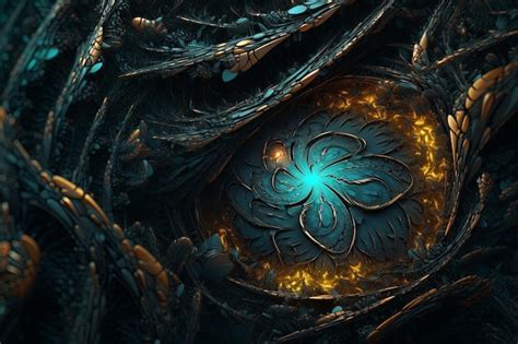 Premium Ai Image Futuristic Naturetech Fusion Mesmerizing Macro Hybrid Texture Background