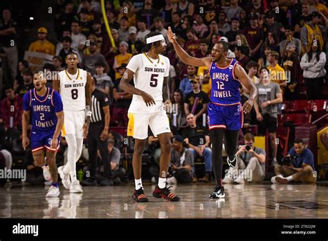 Umass Lowell River Hawks Forward Abdoul Karim Coulibaly 12 Celebrates After Draining A Three