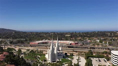 Aerial View Of Mormon Church Near La Jolla San Diego California