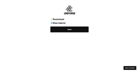 Unform Web Radio Example Codesandbox