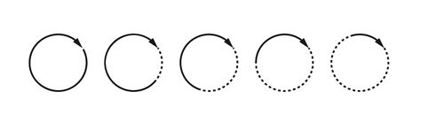 arrow circle set isolated black symbol of reload refresh loading