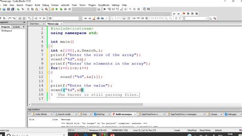 Linear Search Program In Chindi Youtube