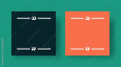 Quote Template With 3d Quotation Mark Border Retro Style Empty Quote