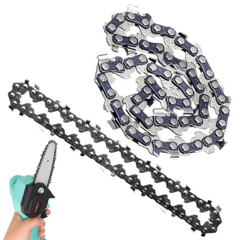 Corrente Para Mini Motosserra Reposiçao 14 Dentes Metal Kit 2 Uni Resistente 4 Polegadas Leroy