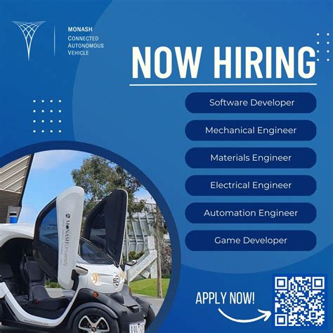 Monash Connected Autonomous Vehicle Mcav Has Started Recruitment This Year With Many Technical