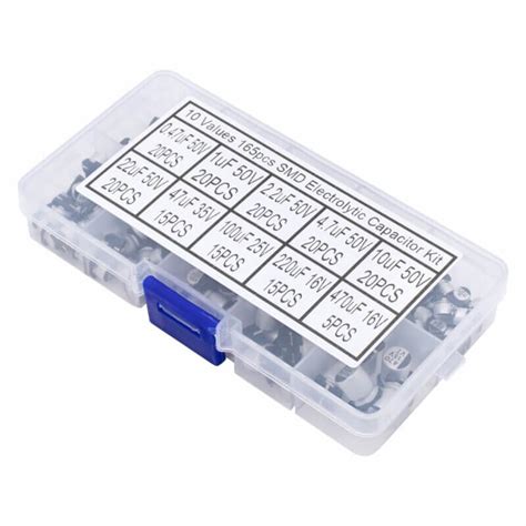 Kit Capacitores Electrolíticos Smd 165 Piezas Unit Electronics