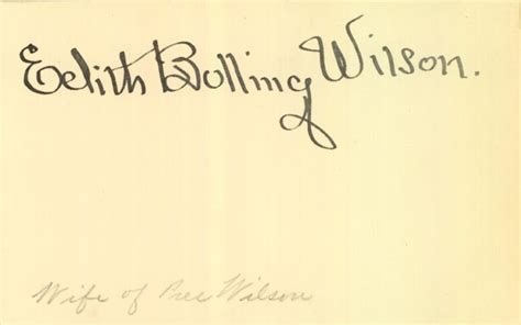 Lot Wilson Edith Bolling