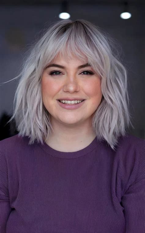 Flattering Bobs With Bangs For Women With Round Faces