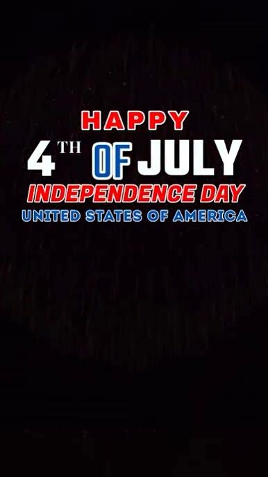 Black 4th Of July Instagram Story Template Postermywall