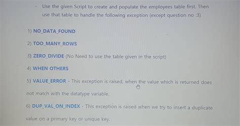 solved use the given script to create and populate the