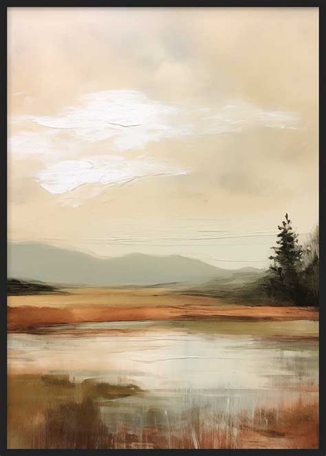 Cuadro Abstracto Y Paisajístico Paisaje Ilusión Watercolor Iii