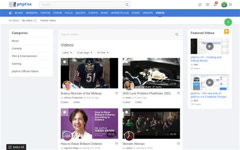 material template phpfox store
