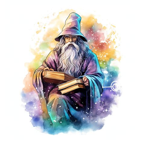 Beautiful Wizard Taking A Book From A Book Shelf In Fantasy World