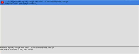 Failed To Import Package With Error Couldn T Decompress Package Community Showcases Unity