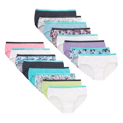 Girls 6 16 Hanes 14 Pack 2 Bonus Pairs Cotton Hipsters