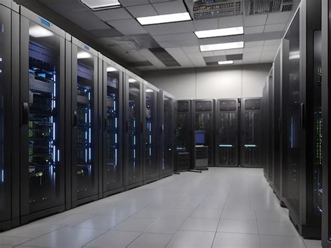 Premium Ai Image Server Room Data Center Ai Generated Image