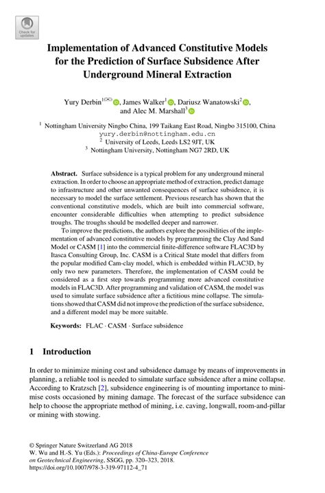 Pdf Implementation Of Advanced Constitutive Models For The Prediction