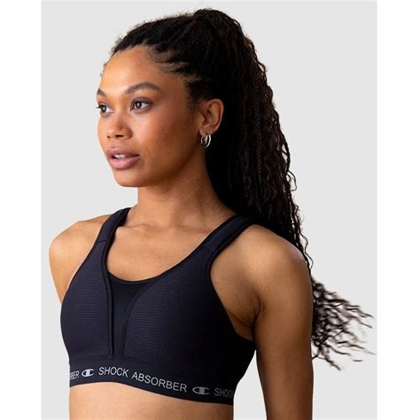Shock Absorber Ultimate Run Bra Padded Blacksilver Size 12f Big W